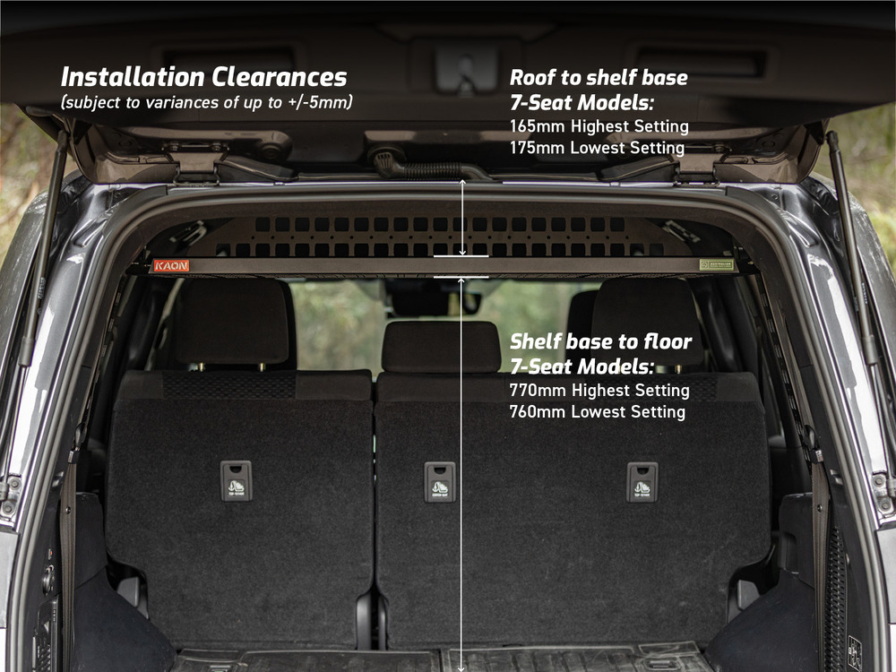 Standalone Rear Roof Shelf to suit Toyota LandCruiser LC300
