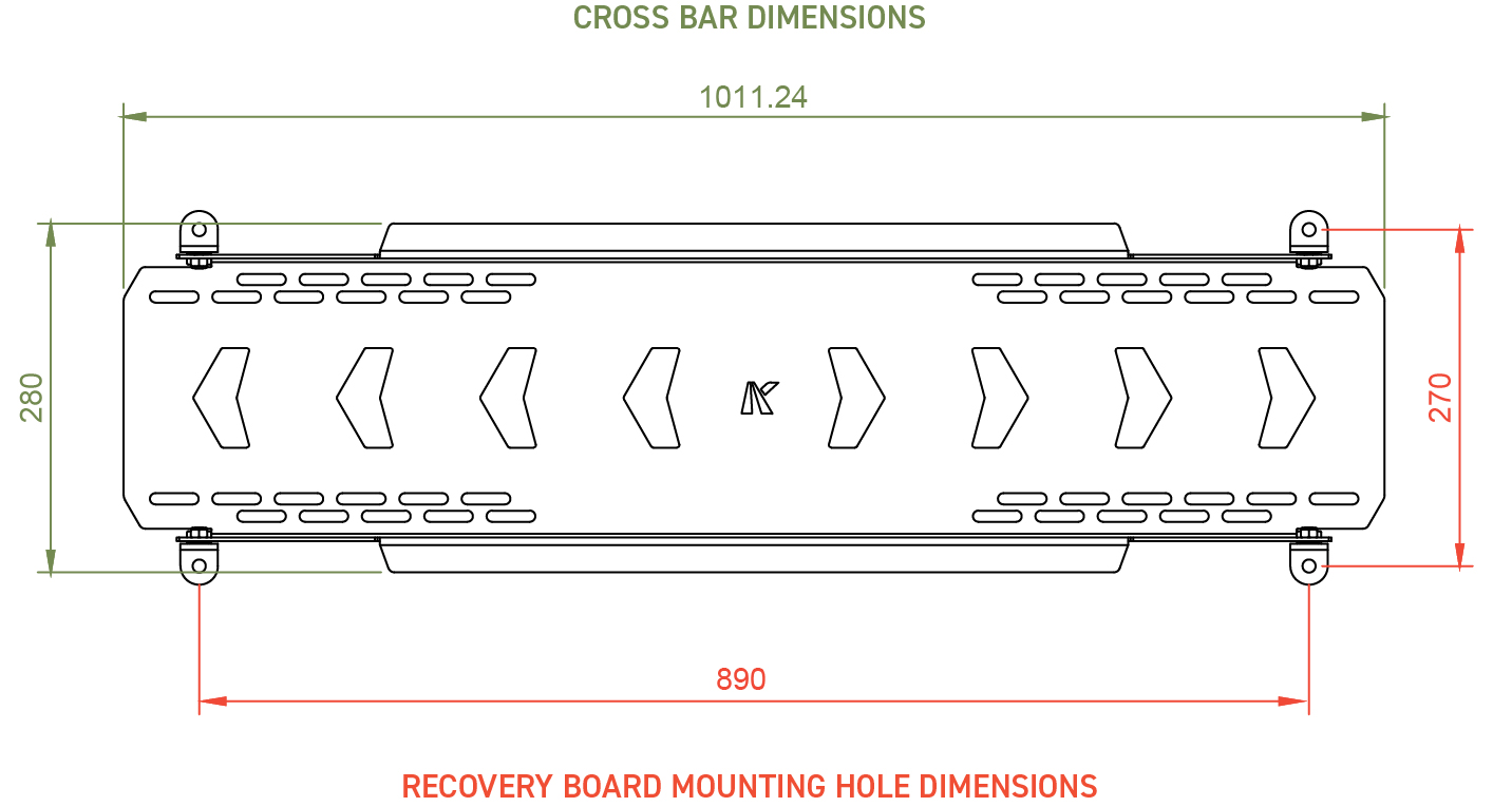 Maxtrax Tred Folding Mounting Board for Cross Bars | Kaon Australia